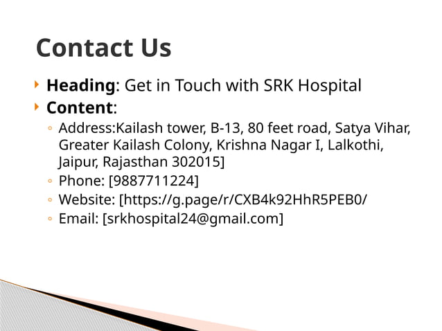 SRK (Shri Rama Krishna) Superspeciality Hospitalc | PPTX