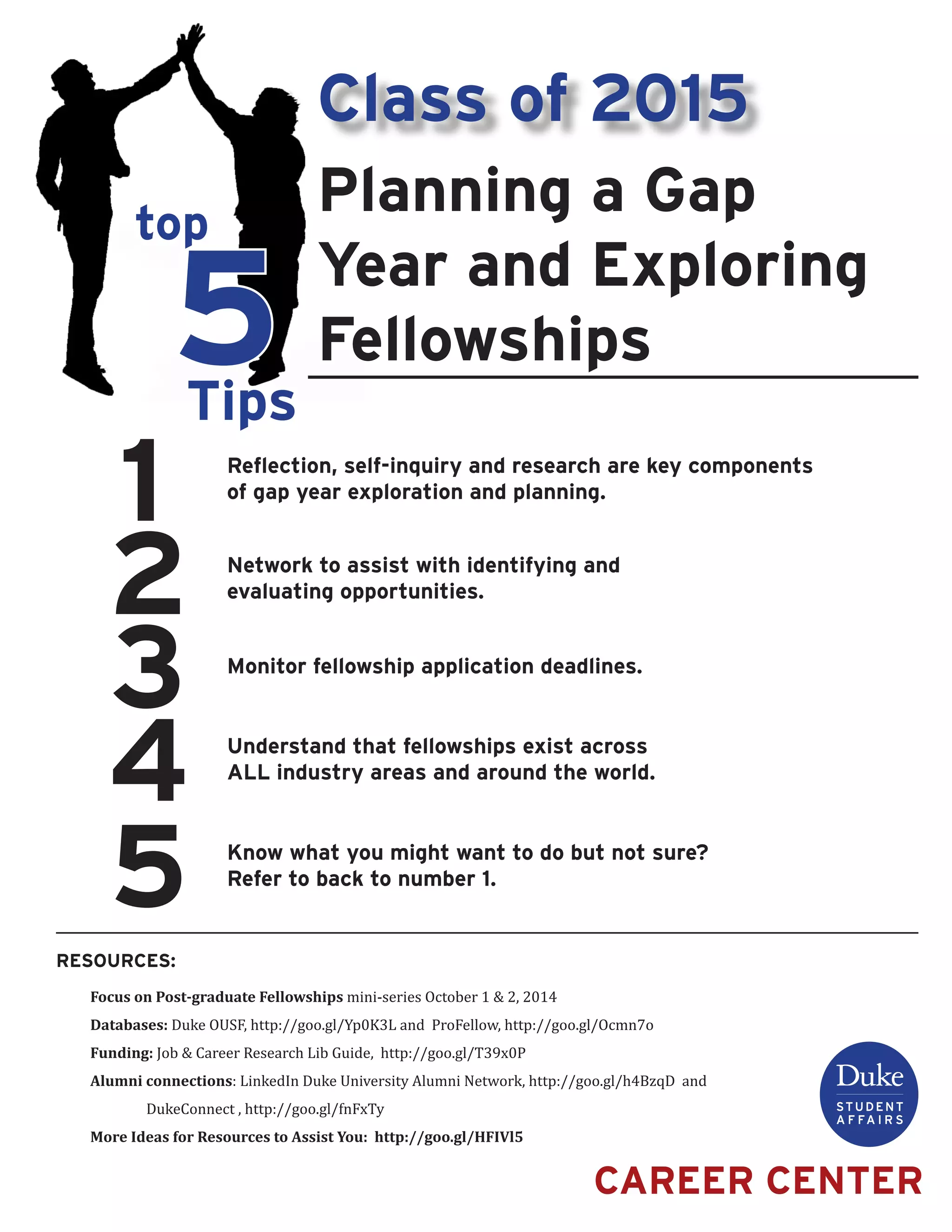 Senior Kickoff: Planning a Gap Year and Exploring Fellowships | PDF