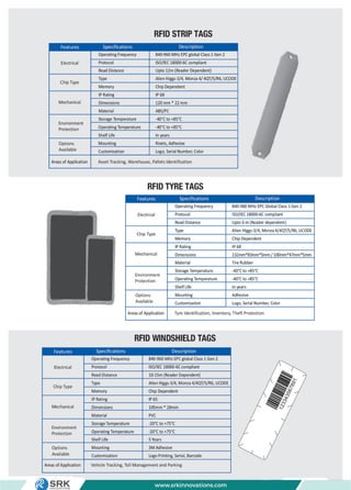 Srk innovation RFID tags | PDF