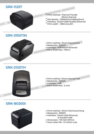 Srk thermal and label printers | PDF