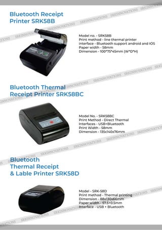 Srk thermal and label printers | PDF