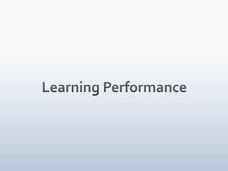 Introducing Learning Performance in Personal Learning Environments | PPTX
