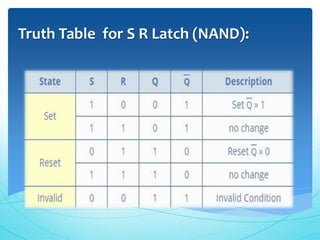 Sr Latch or Flip Flop | PPTX