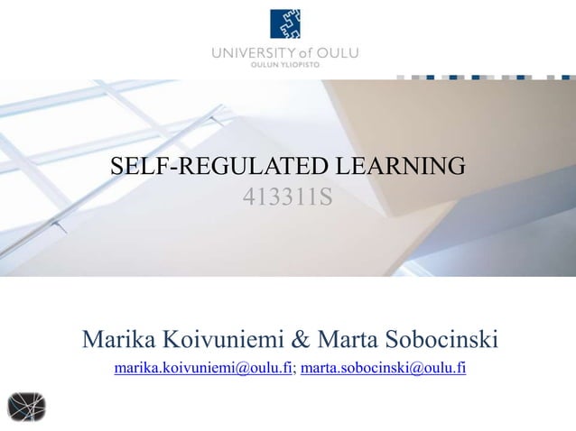 Self-Regulated Learning (SRL)course intro_2015 | PPTX | Educational ...