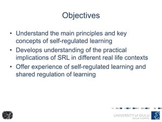 Self-Regulated Learning (SRL)course intro_2015 | PPTX