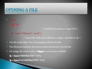 File Handling in C | PPTX