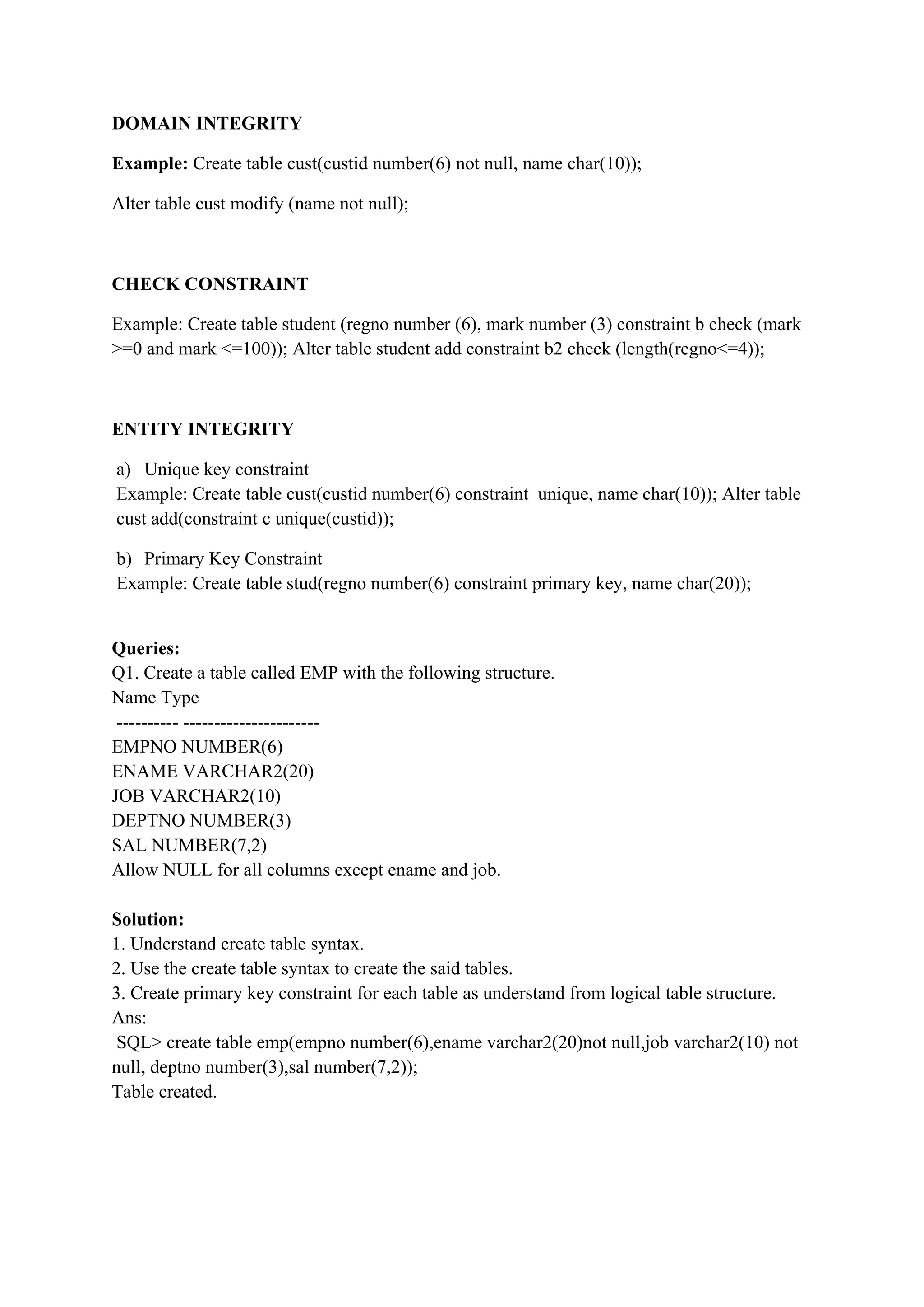 dbms lab manual | PDF