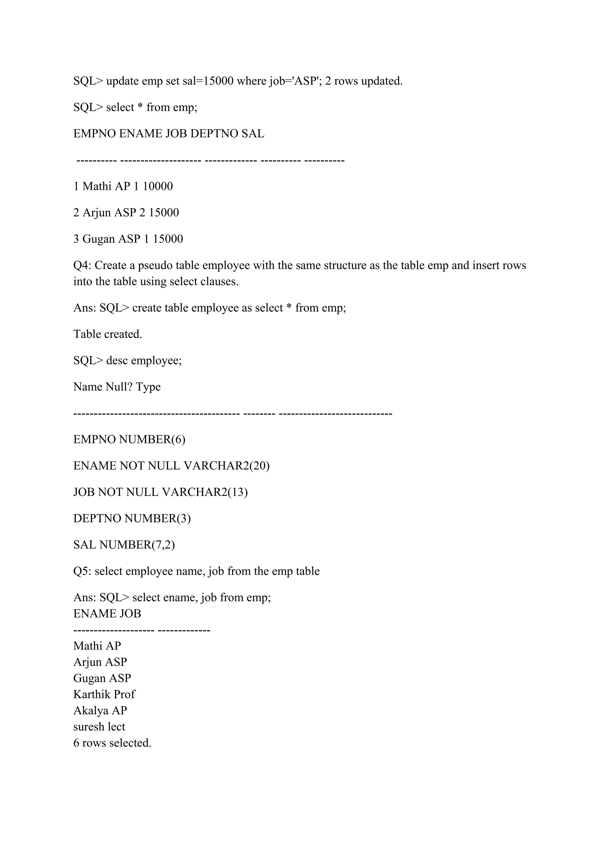 dbms lab manual | PDF