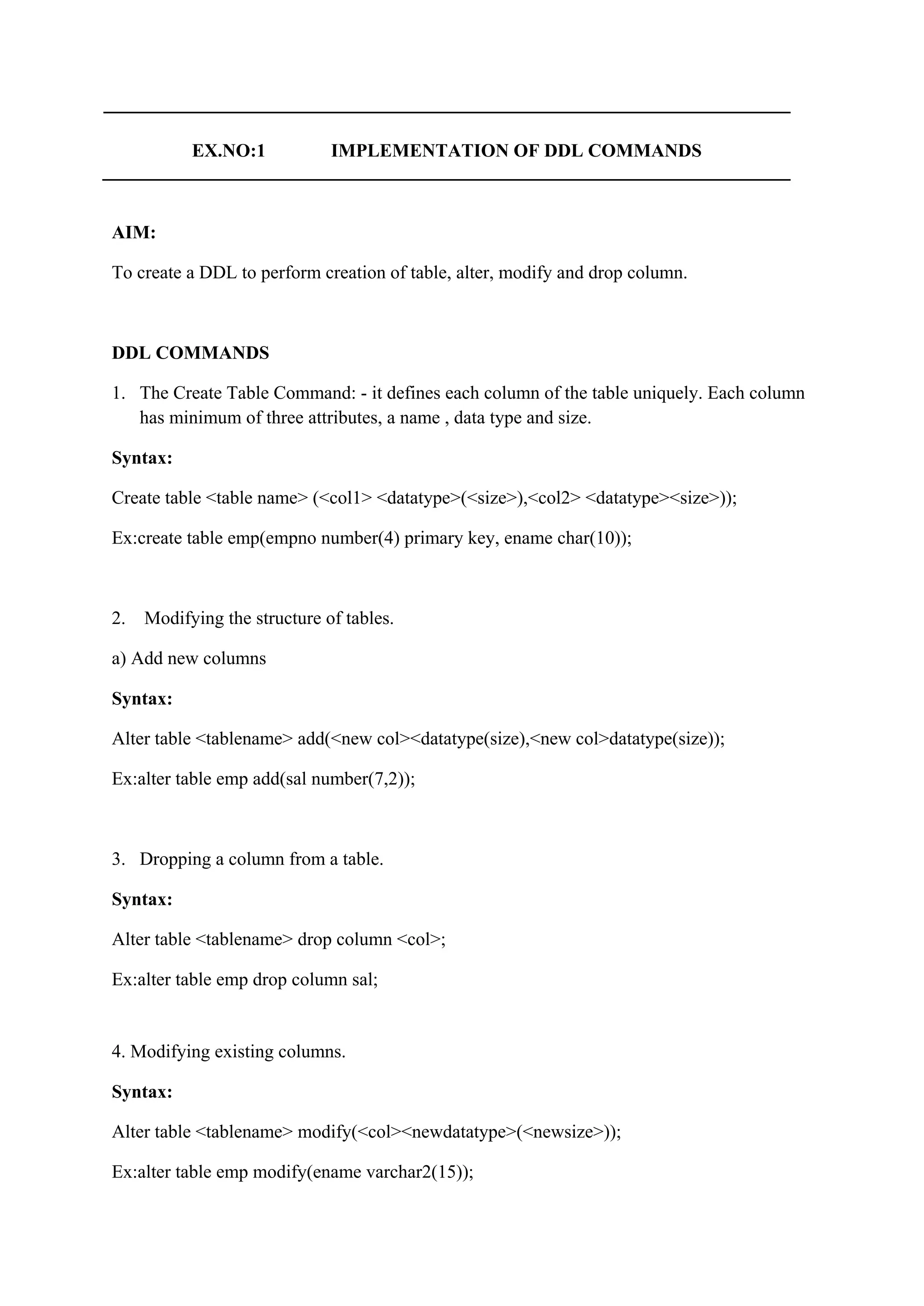 dbms lab manual | PDF | Databases | Computer Software and Applications