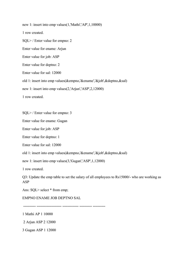 dbms lab manual | PDF | Databases | Computer Software and Applications