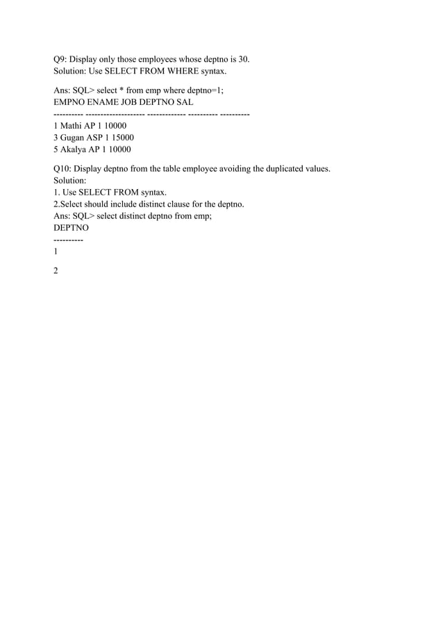 dbms lab manual | PDF | Databases | Computer Software and Applications