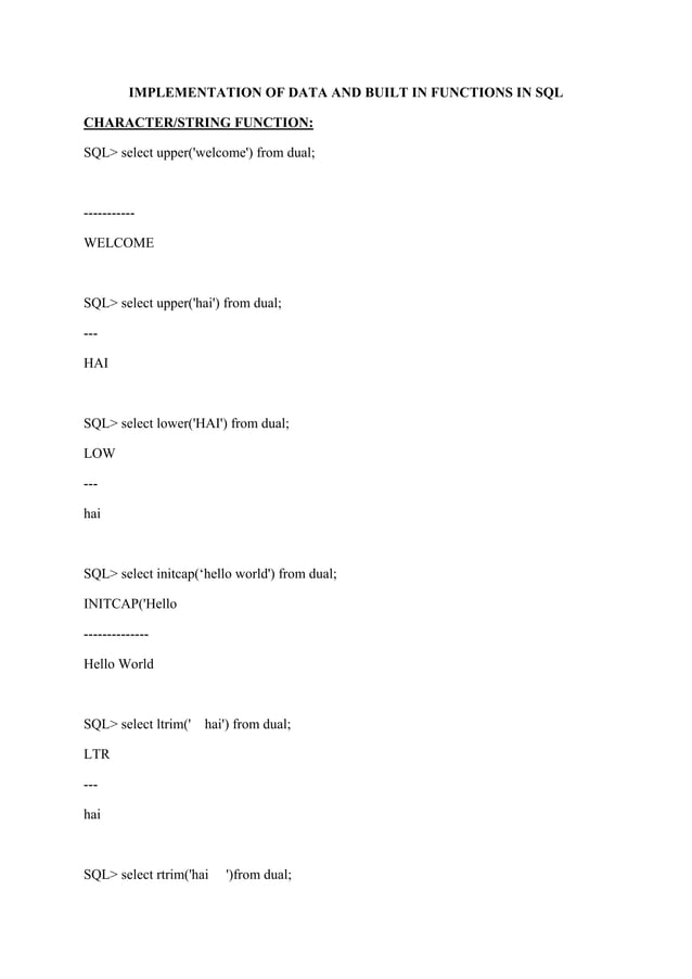 dbms lab manual | PDF | Databases | Computer Software and Applications