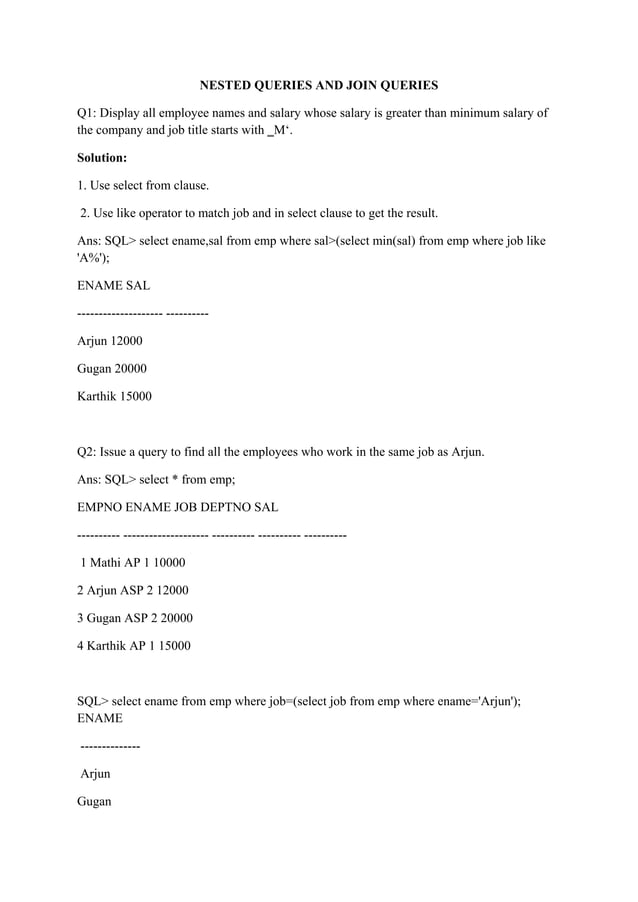 dbms lab manual | PDF | Databases | Computer Software and Applications