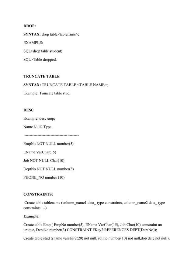 dbms lab manual | PDF | Databases | Computer Software and Applications