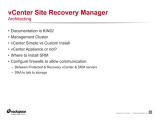 VMware Site Recovery Manager - Architecting a DR Solution - Best Practices | PPT