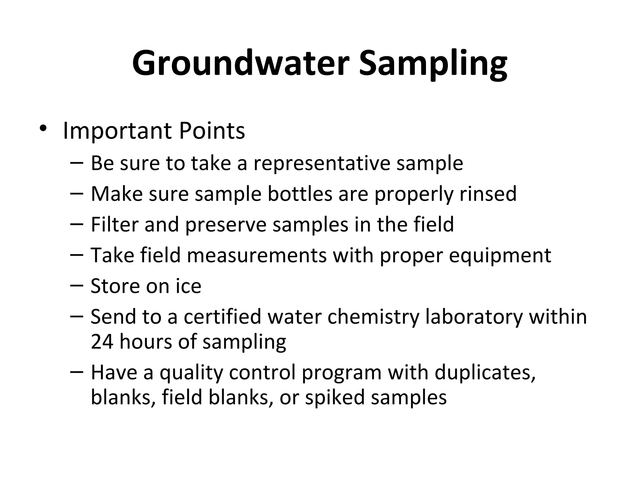 Ground water sampling & Analysis technique | PPT