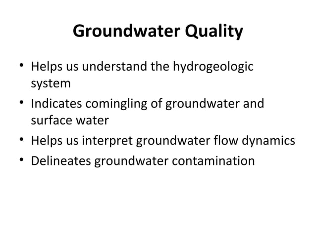 Ground water sampling & Analysis technique | PPT | Chemistry | Science