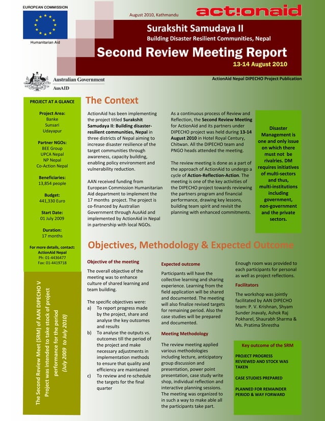 Srm brief report dipecho | PDF
