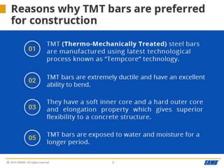Benefits of using TMT Bar in construction of buildings | PPT
