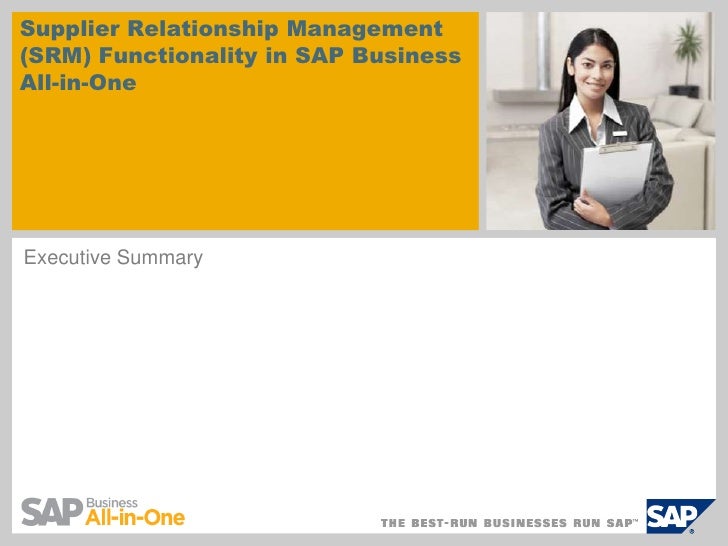 SAP Supplier Relationship Management SRM SAP Supplier Relationship Management SRM