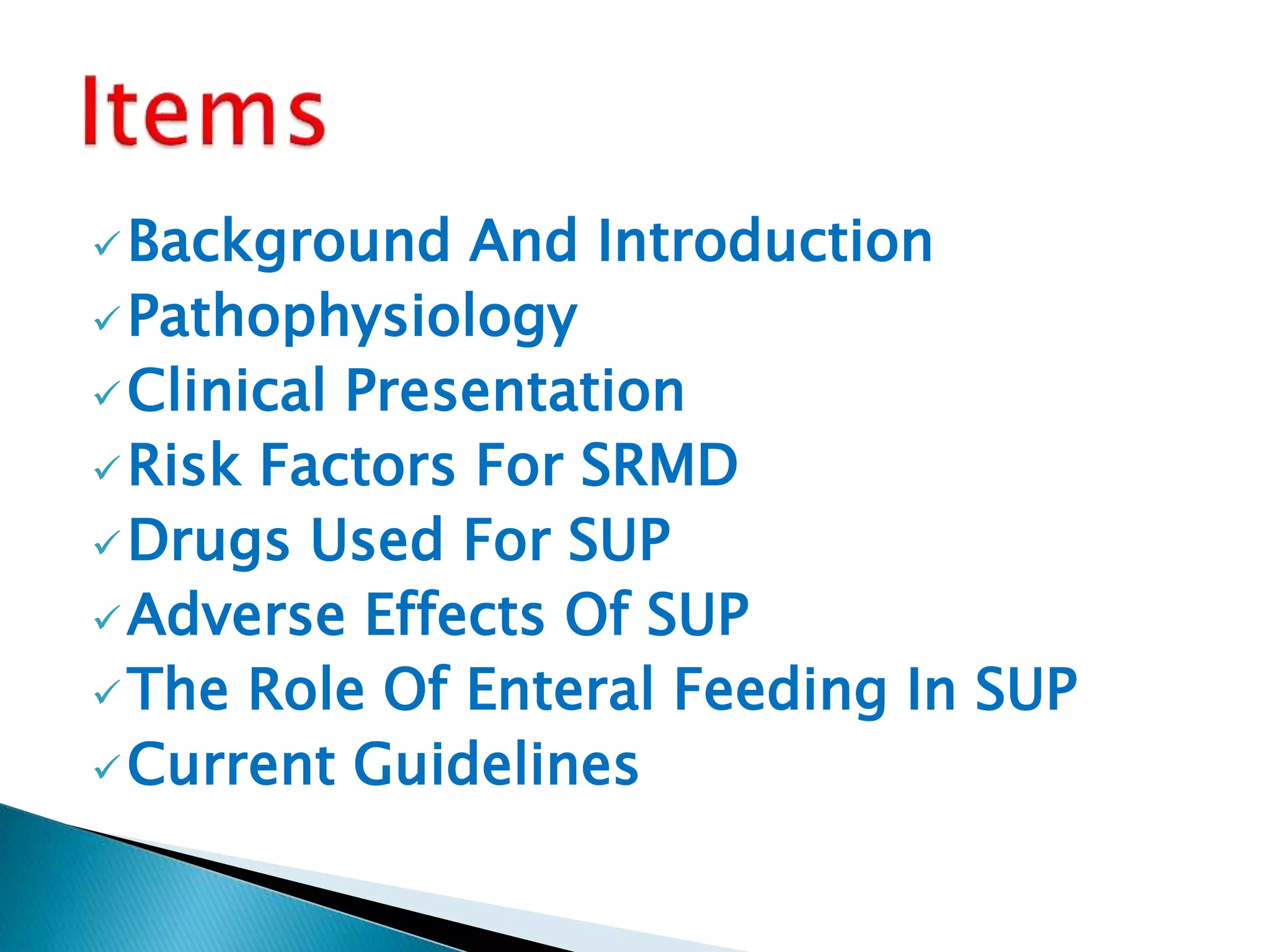 stress related mucosal disease prophylaxis in critically ill patients ...