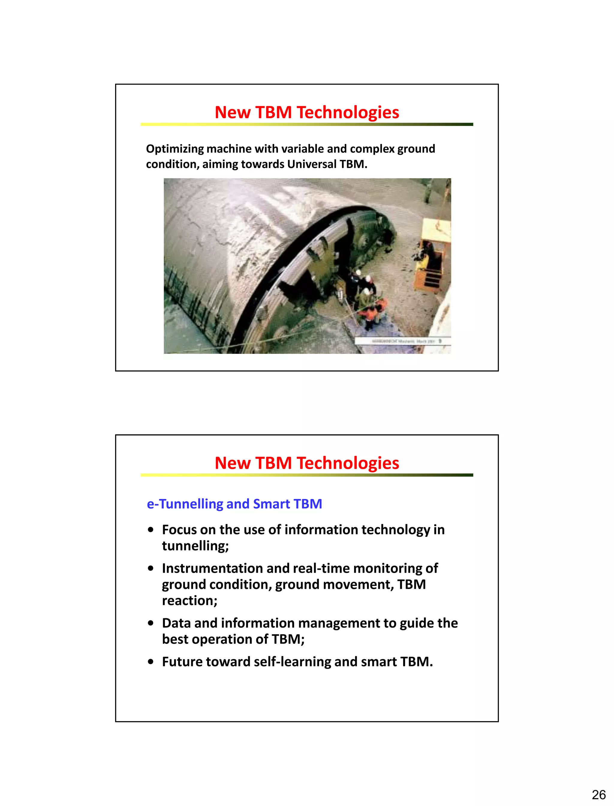 Tunnel Boring Machines (TBM) | PDF