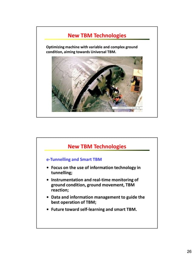 Tunnel Boring Machines (TBM) | PDF