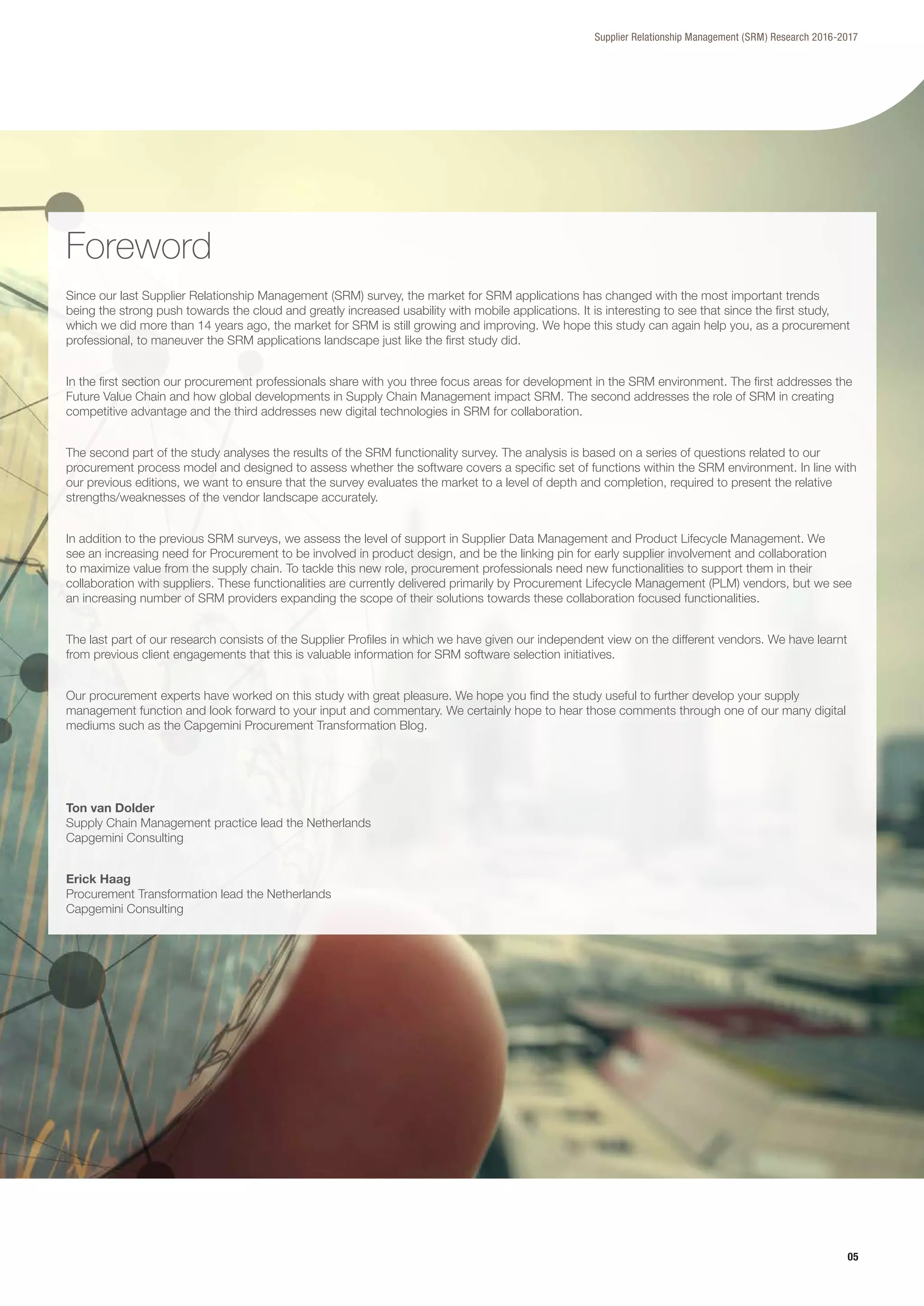 CapGemini SRM Survey | PDF