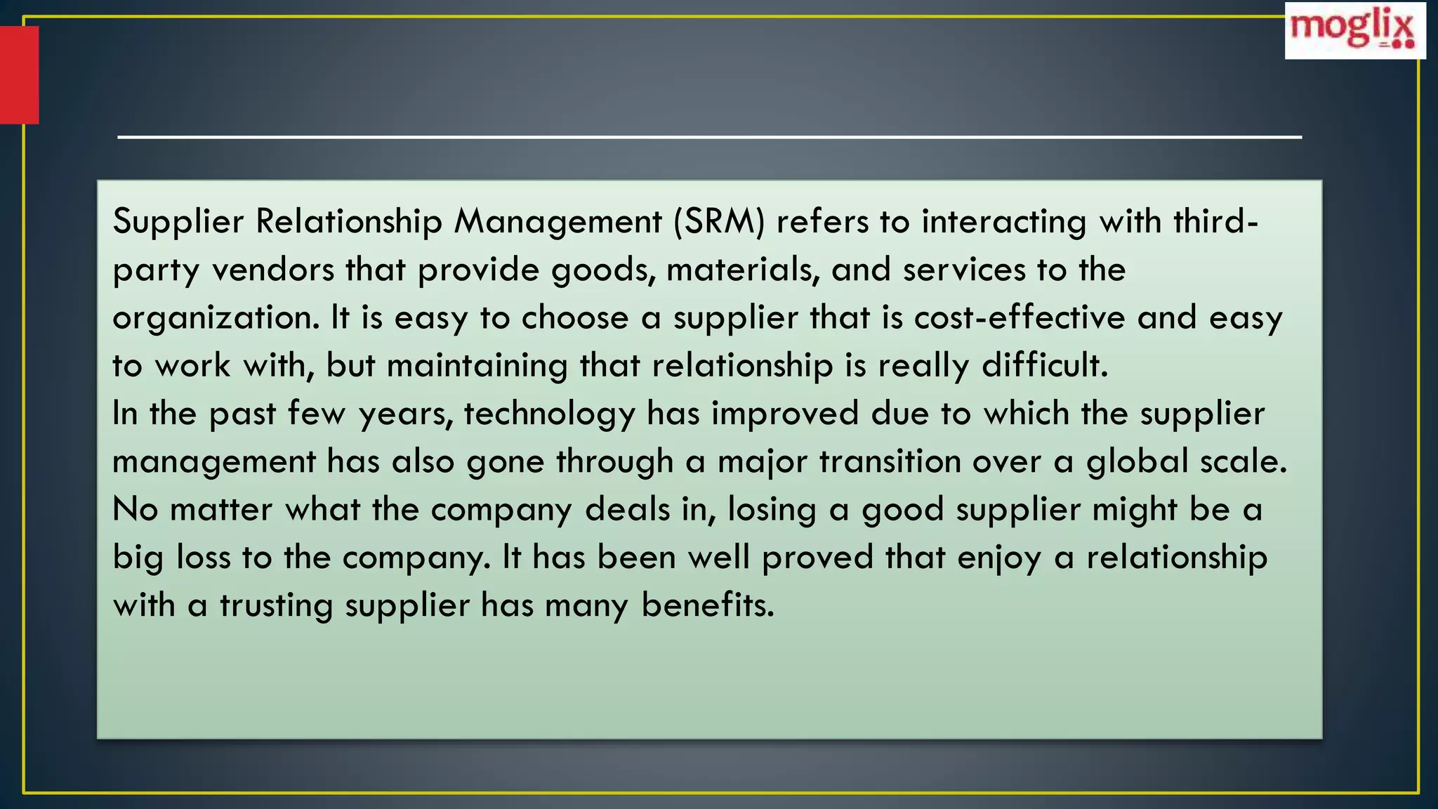 How to Improve Supplier Relationship Management? | PPT