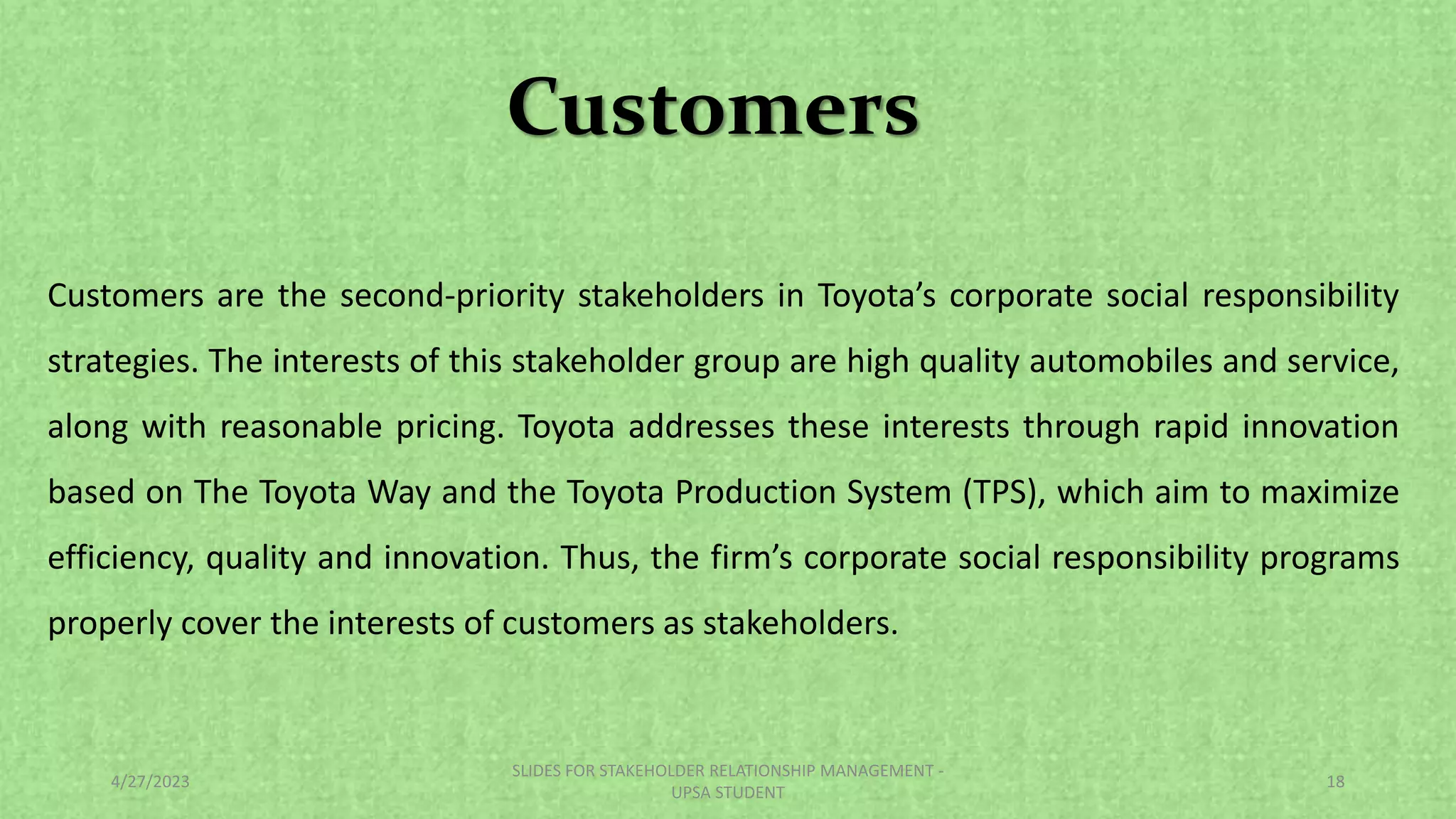 SRM STUDENTS - APPLYING STAKEHOLDER THEORY TO AN ORGANIZATION.pptx