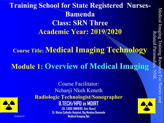 Srn module 1 overview of medical imaging | PPT