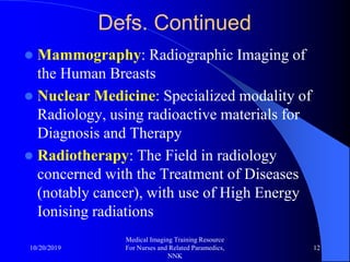 Srn module 1 overview of medical imaging | PDF