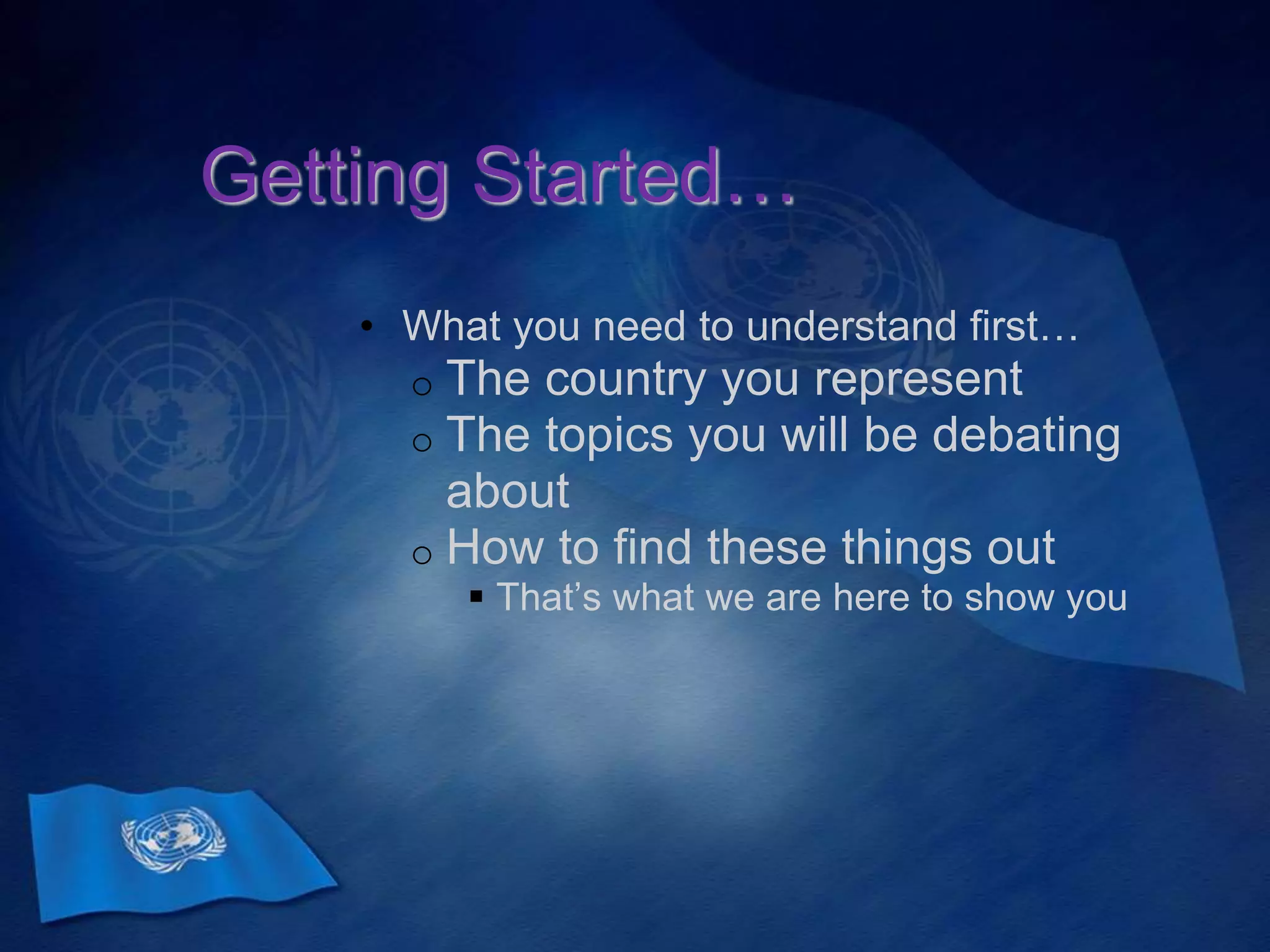 MUN basic structure and rule for new delegates or beginner | PPT