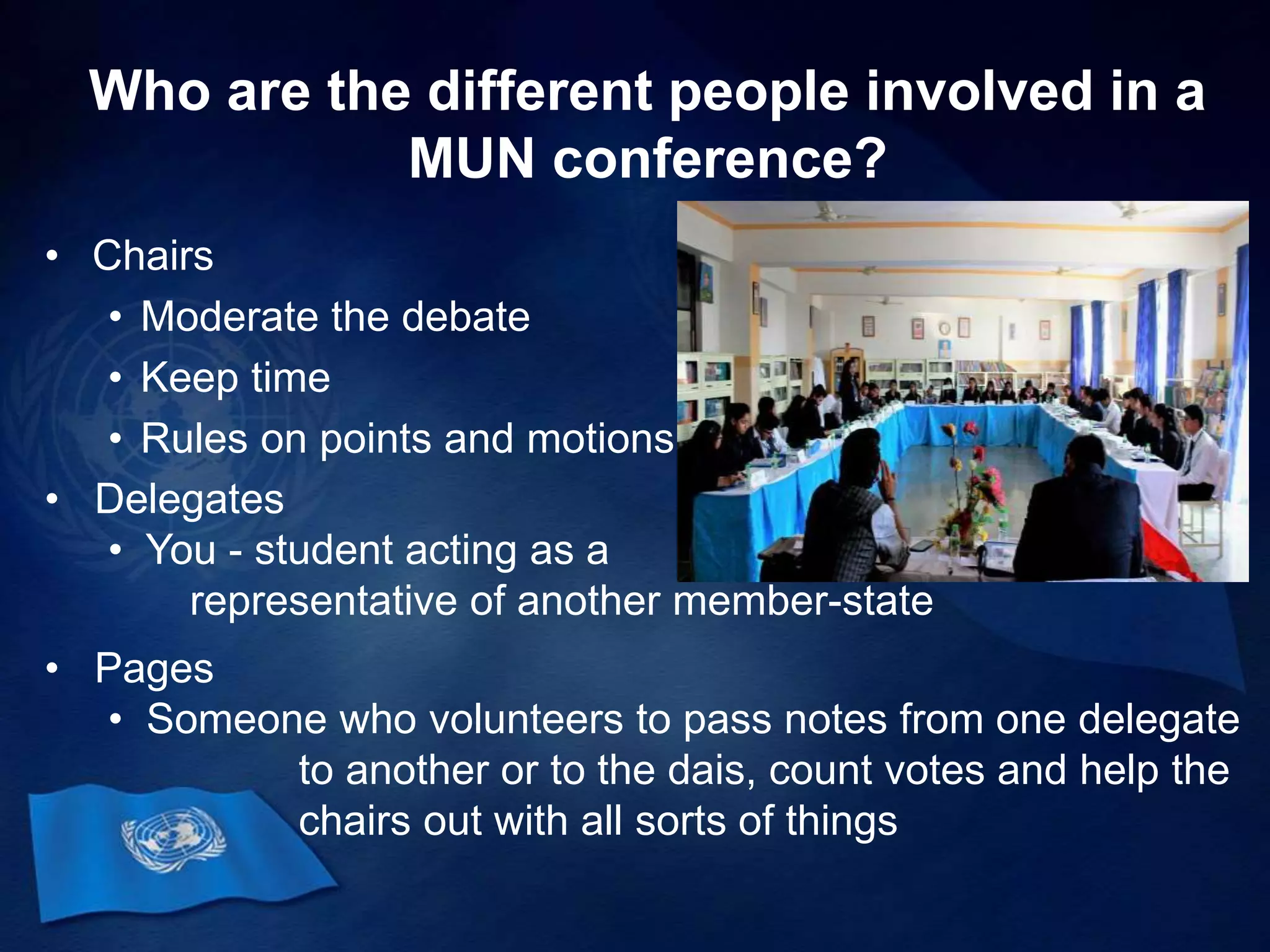 MUN basic structure and rule for new delegates or beginner | PPT