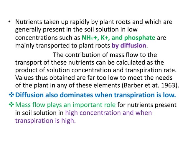 MECHANISMS OF NUTRIENT UPTAKE FROM SOIL | PPTX | Agriculture | Industries