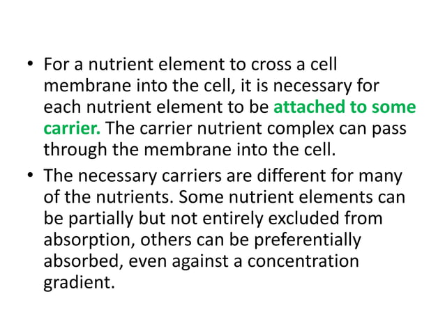 MECHANISMS OF NUTRIENT UPTAKE FROM SOIL | PPTX | Agriculture | Industries