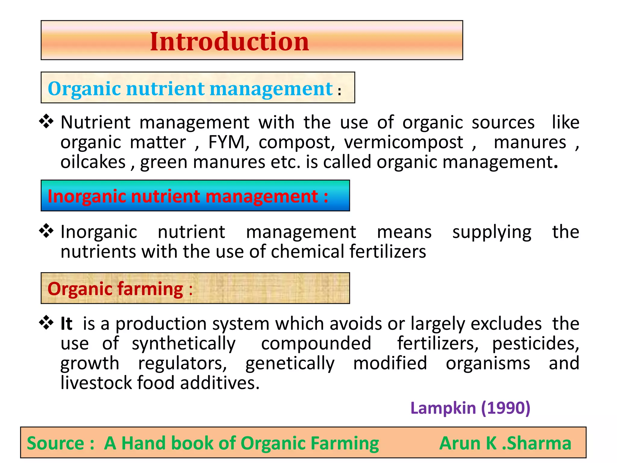 ORGANIC NUTRIENT SYSTEM DYNAMICS AND STRATEGIES | PPTX