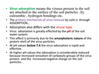 ADSORPTION OF VIRUSES BY SOIL PARTICLES SHRAVAN REDDY | PPTX