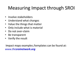 Impact and social return on investment | PPT