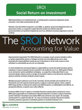 Masurarea impactului social al proiectelor de CSR prin metoda SROI | PDF