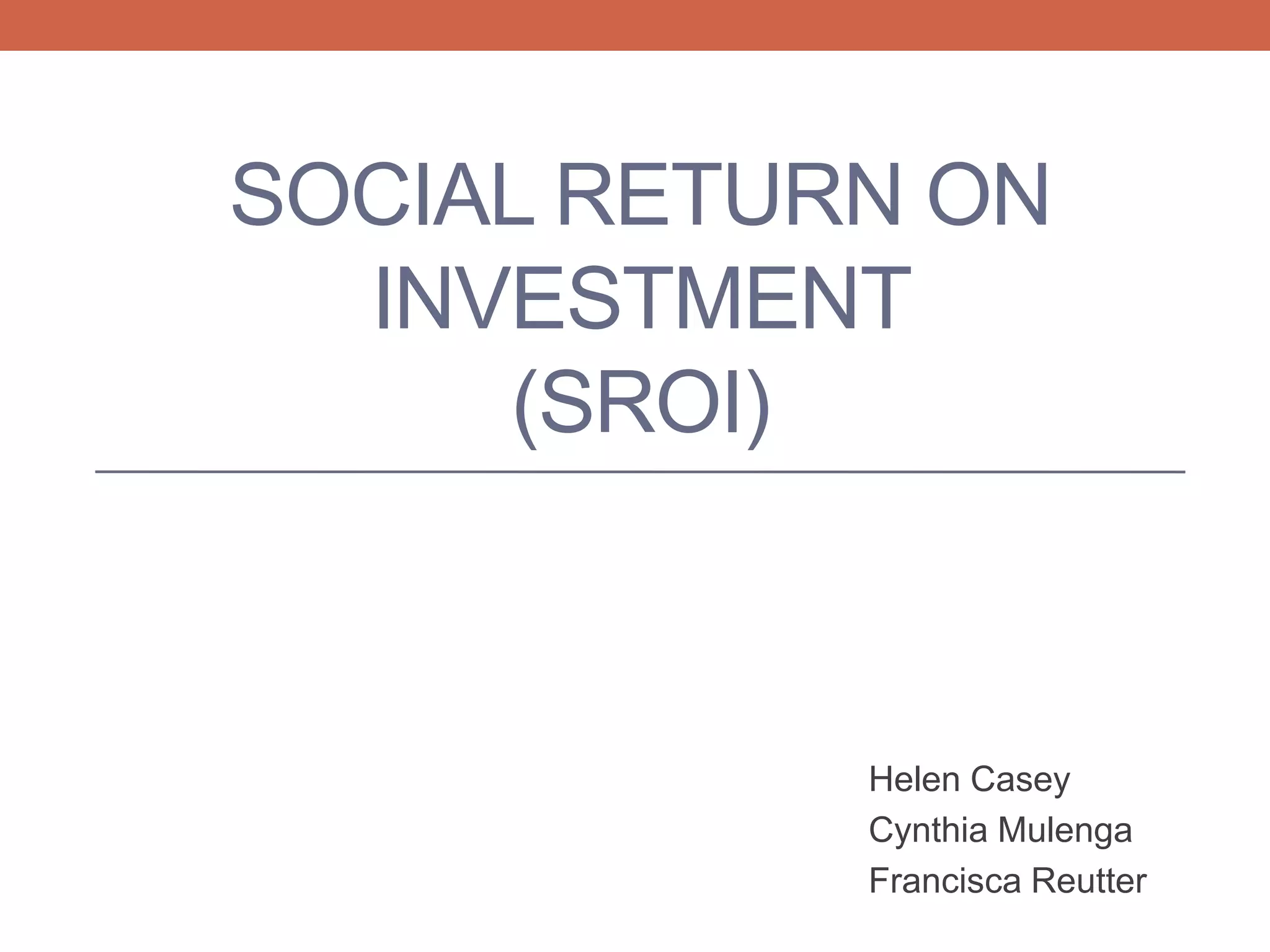 SROI presentation PPT | PPTX