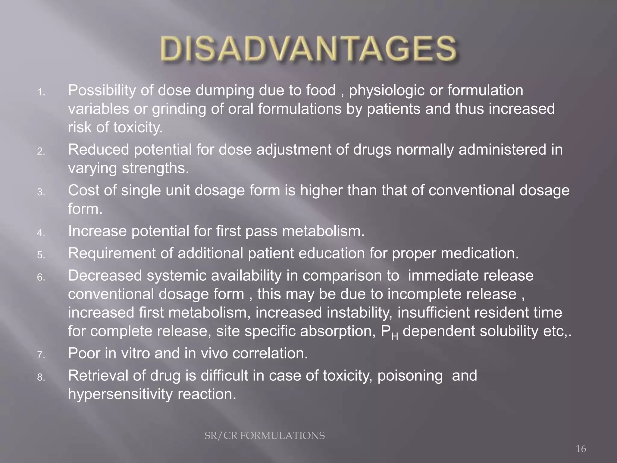Sr or cr formulations | PPTX
