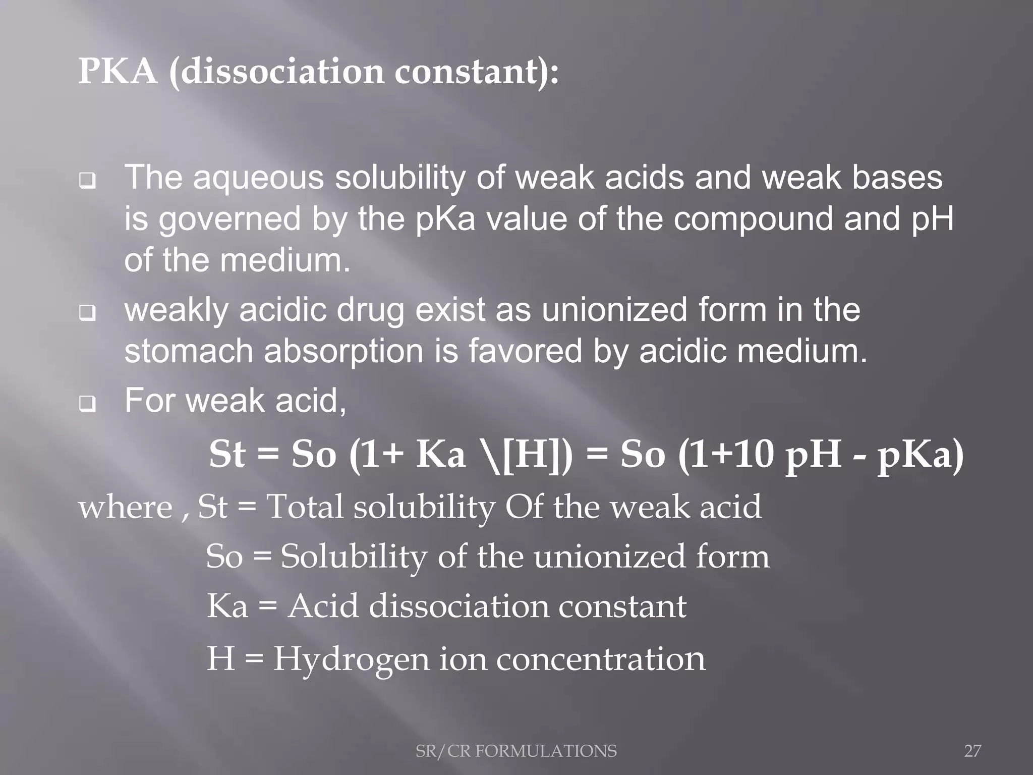 Sr or cr formulations | PPTX