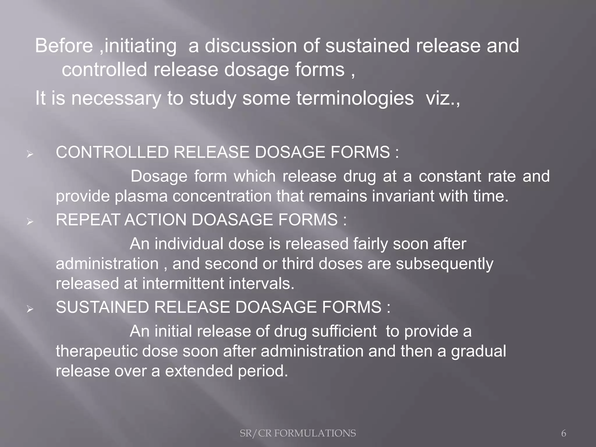 Sr or cr formulations | PPTX