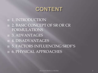 Sr or cr formulations | PPTX