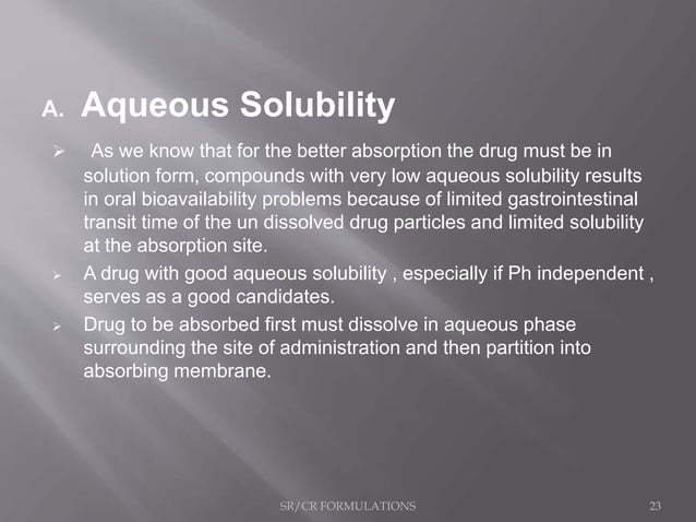 Sr or cr formulations | PPTX | Pharmaceutical Drugs | Medical Health