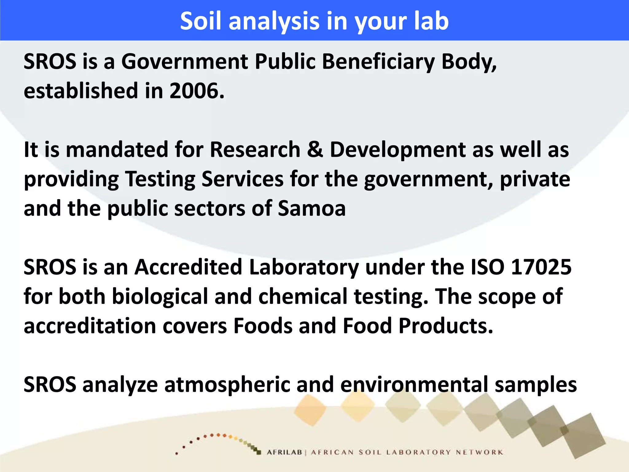 Item 6: Sros laboratory presentation sros. | PDF