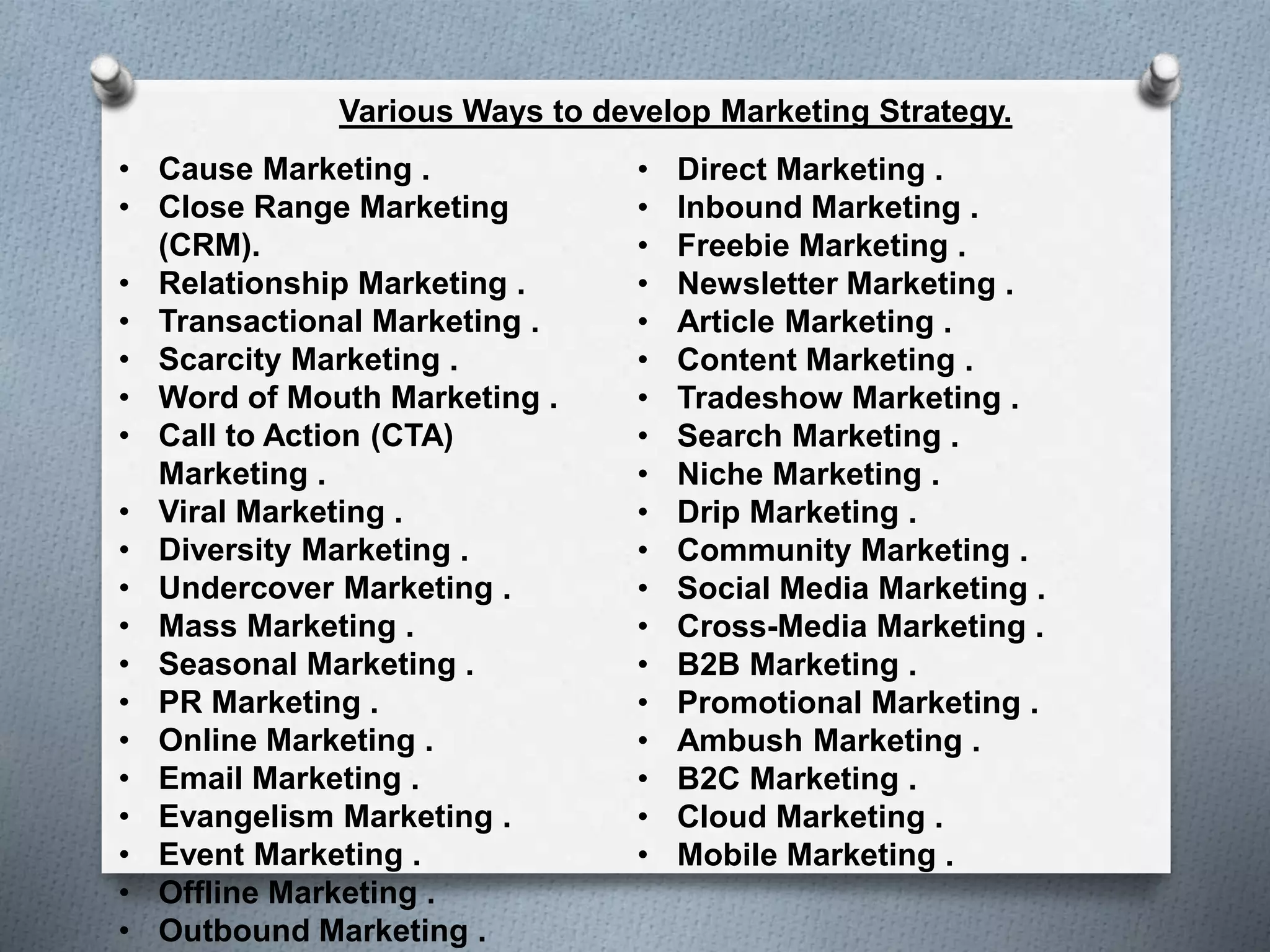 Marketing Strategy Development. | PPTX