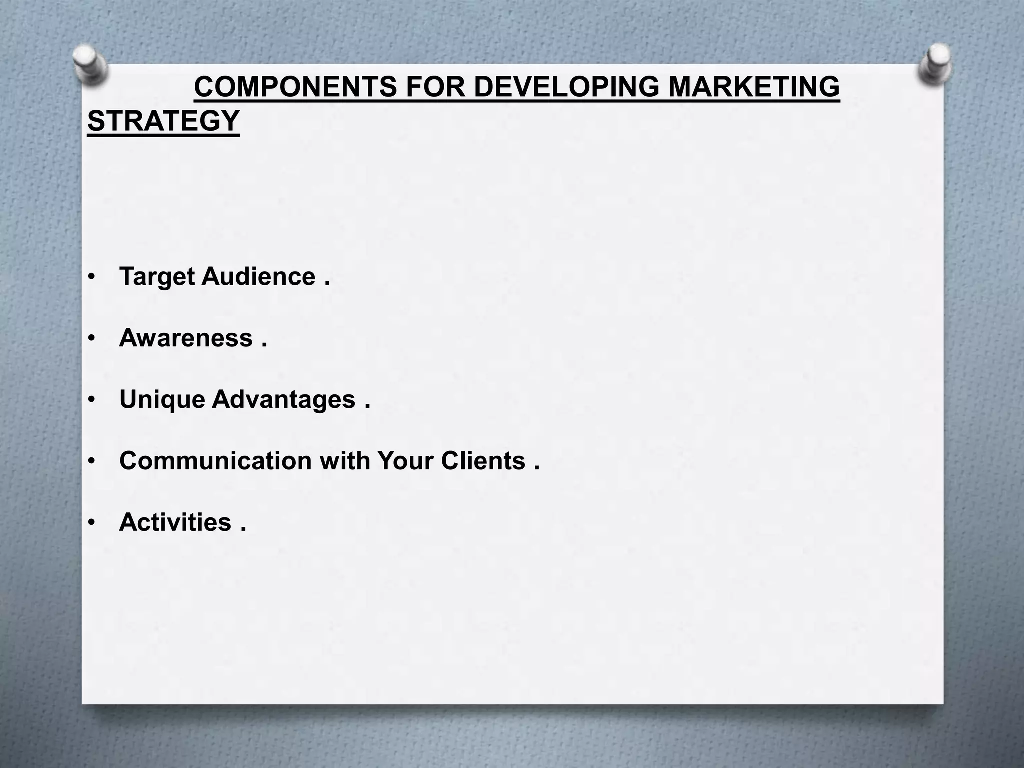 Marketing Strategy Development. | PPTX