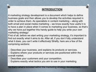 Marketing Strategy Development. | PPTX
